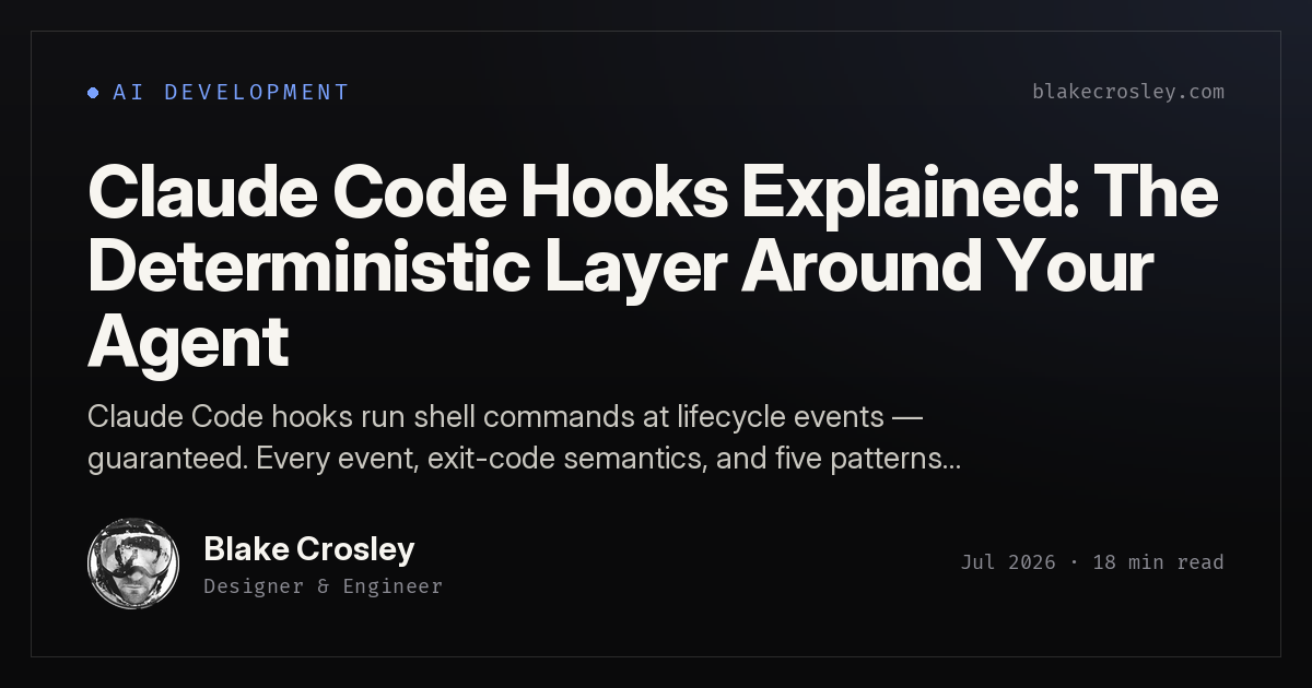 Claude Code Hooks Explained: The Deterministic Layer Around Your Agent