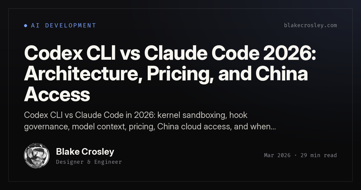 Codex CLI vs Claude Code 2026: Architecture, Pricing, and China Access
