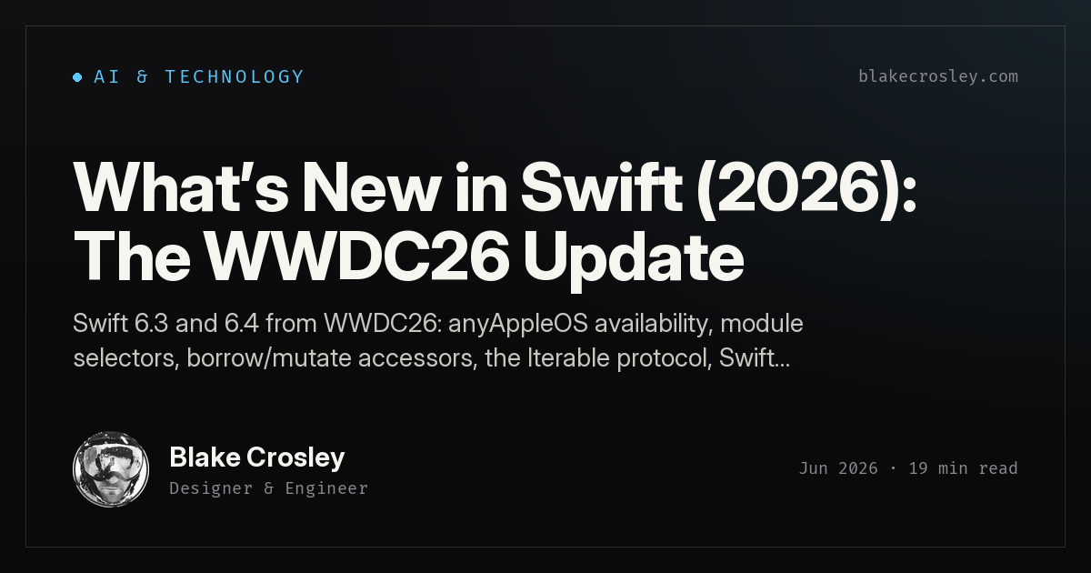 What's New in Swift (2026): The WWDC26 Update
