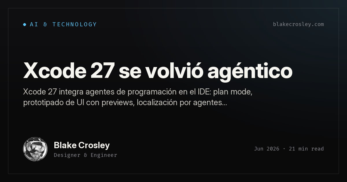Xcode 27 se volvió agéntico